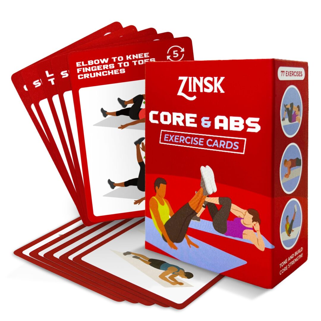 Zinsk 75 Core And Abs Exercise Cards - Abs Workout Cards to Build Core ...